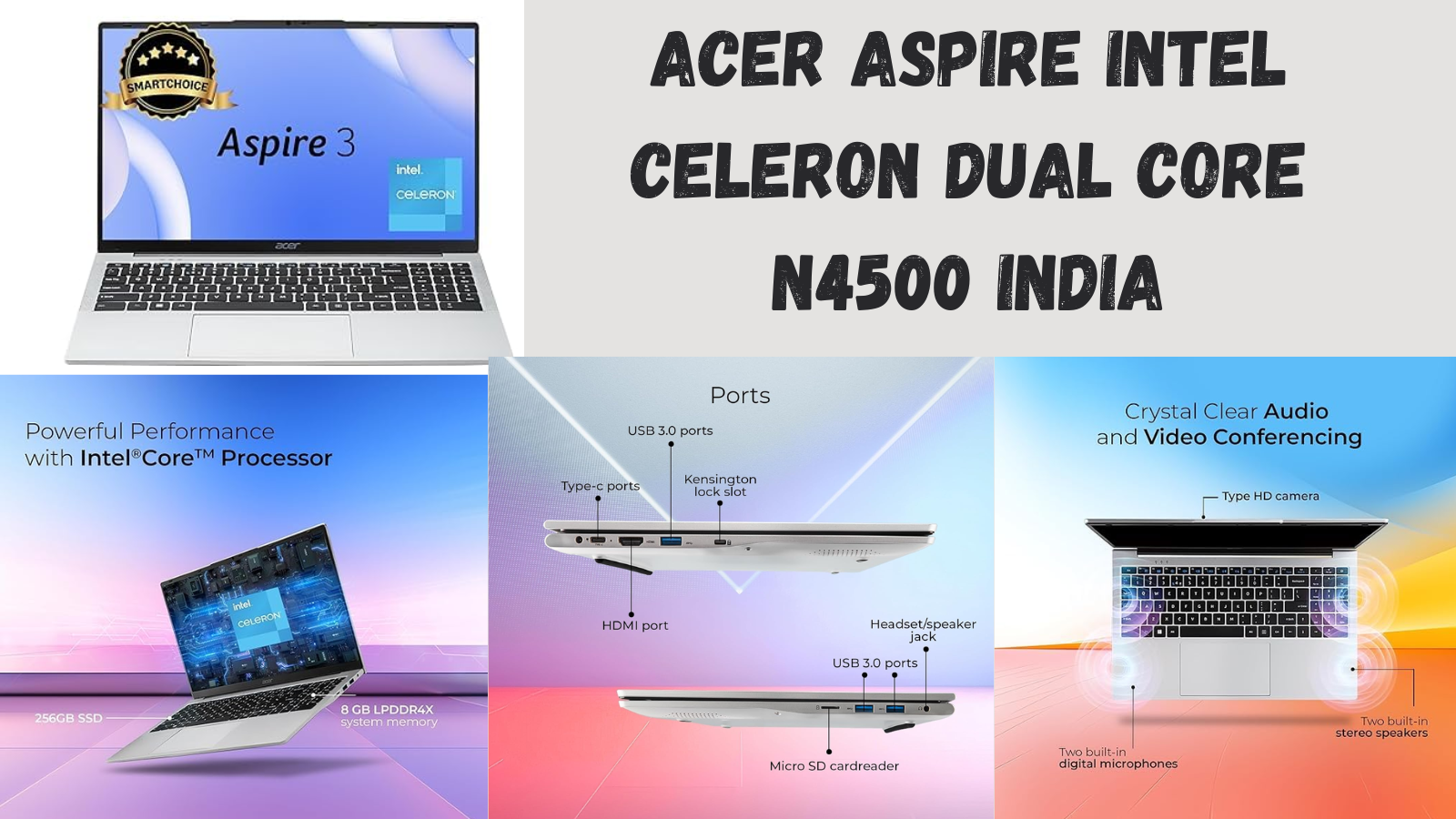 Acer Aspire Intel Celeron Dual Core N4500 India